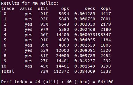 CSAPP malloclab - Je3ter's Blog